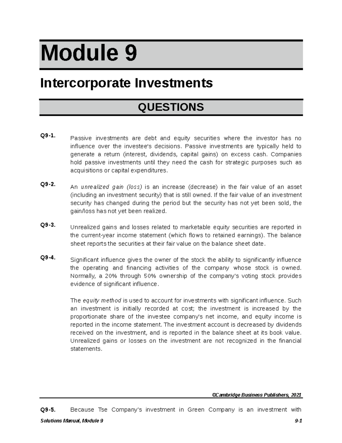 Mod 9 - Key Concepts in Financial and Managerial Accounting for MBAs ...