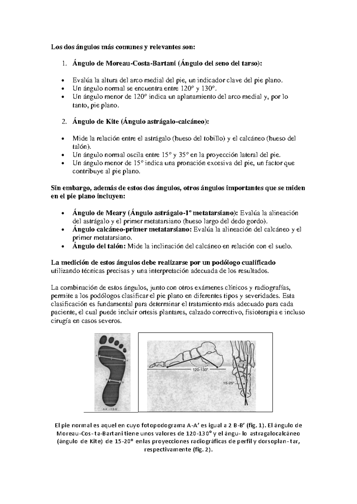 Ángulos Comunes del Pie Plano y Tratamiento Quirúrgico Calcáneo Stop ...