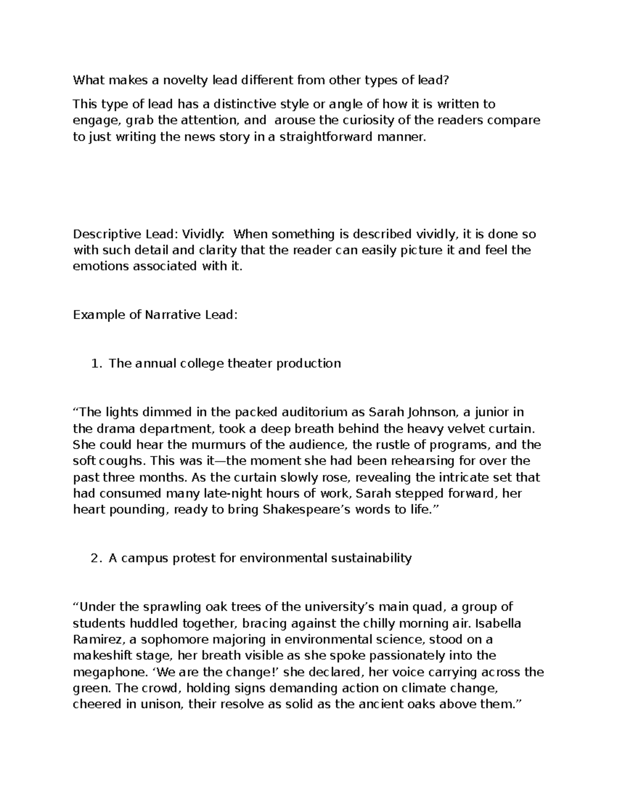 Understanding Novelty Leads: Types and Examples of Engaging Styles ...