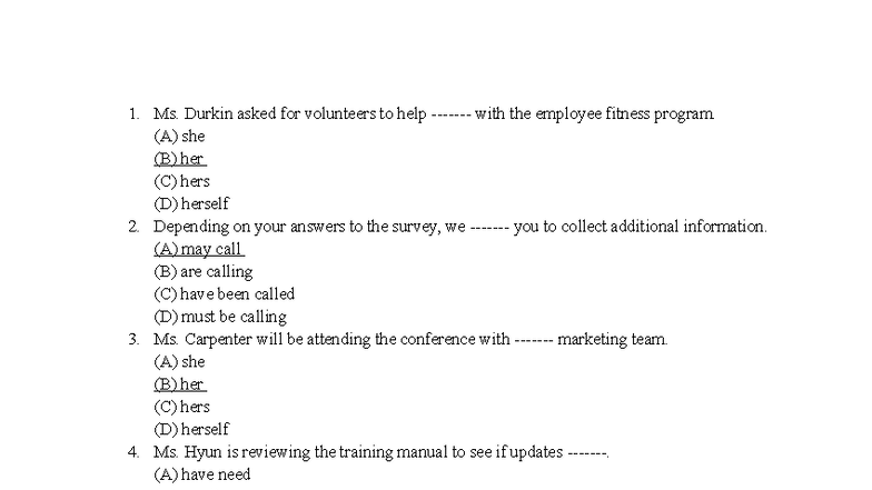 B16 Final Exam Practice - Employee Communication & Office Policies ...