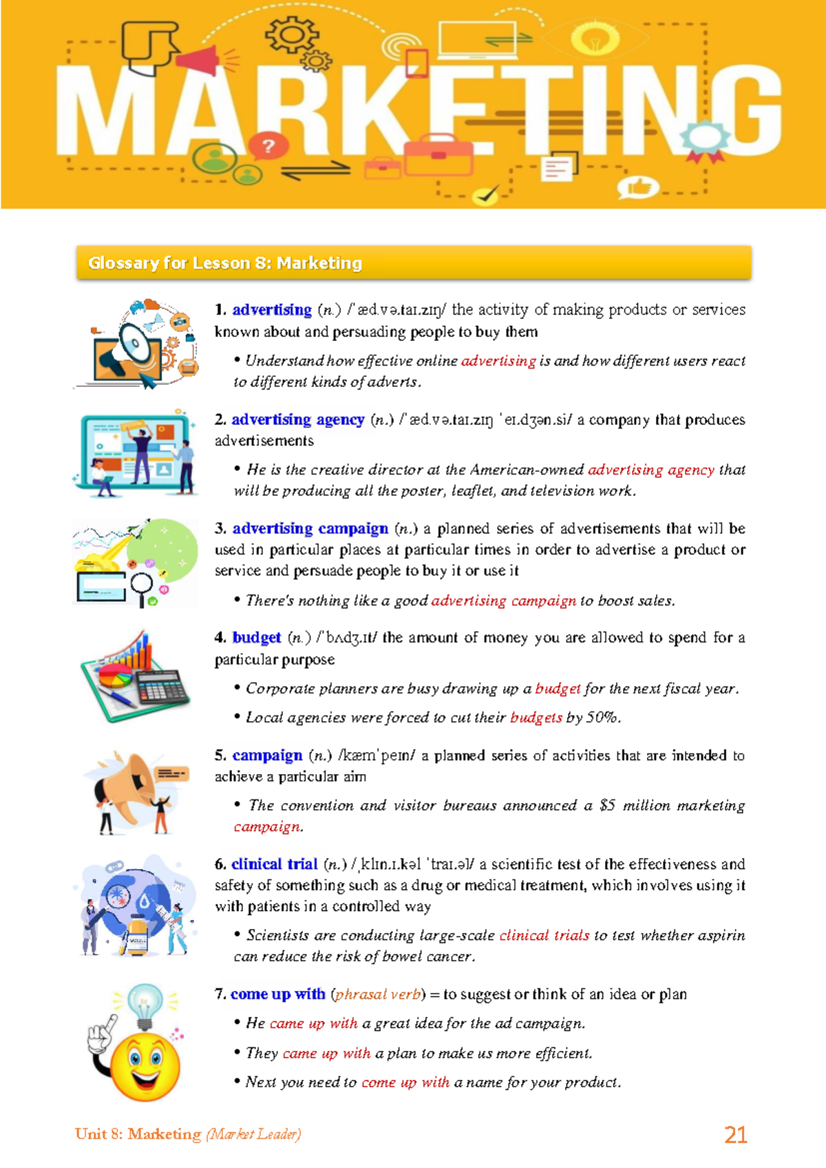 Commercial English - Unit 08: Marketing Overview and Vocabulary Guide ...