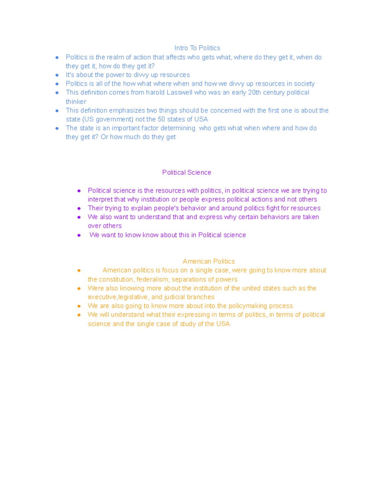 Intro To Politics slides - Intro To Politics Politics is the realm of ...