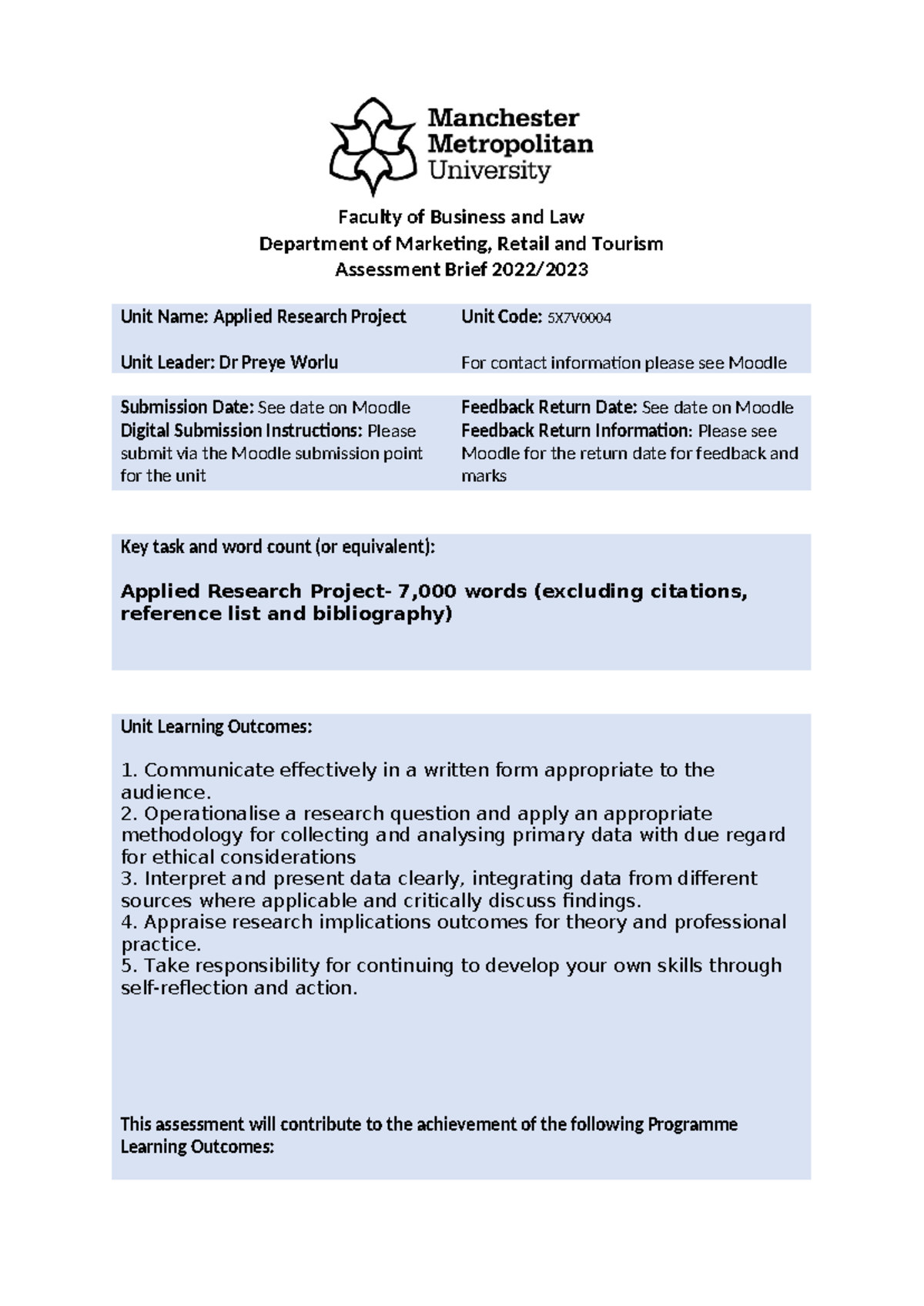 Applied-Research-Project-Assessment-Brief-22-23- Final - Faculty of ...