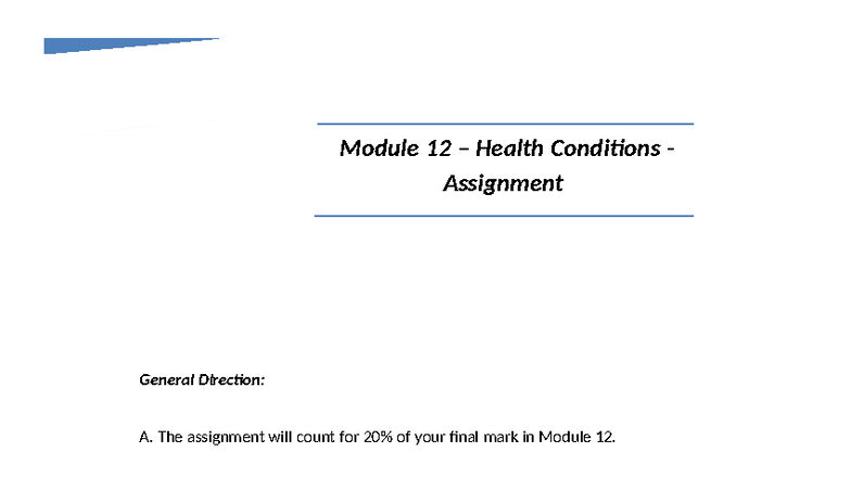 Module 12 PSWDE 2022: Oxygen Therapy Assignment Guide - Studocu