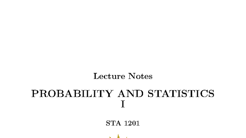 Lecture Notes on Exploratory Data Analysis (EDA) - STA 1201 - Studocu