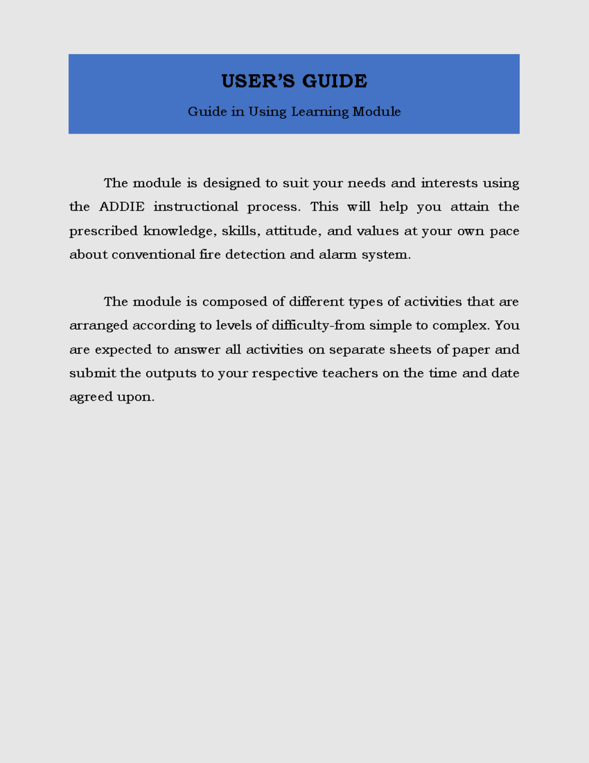 Conventional Fire Detection and Alarm System Guide (FDAS) - Studocu