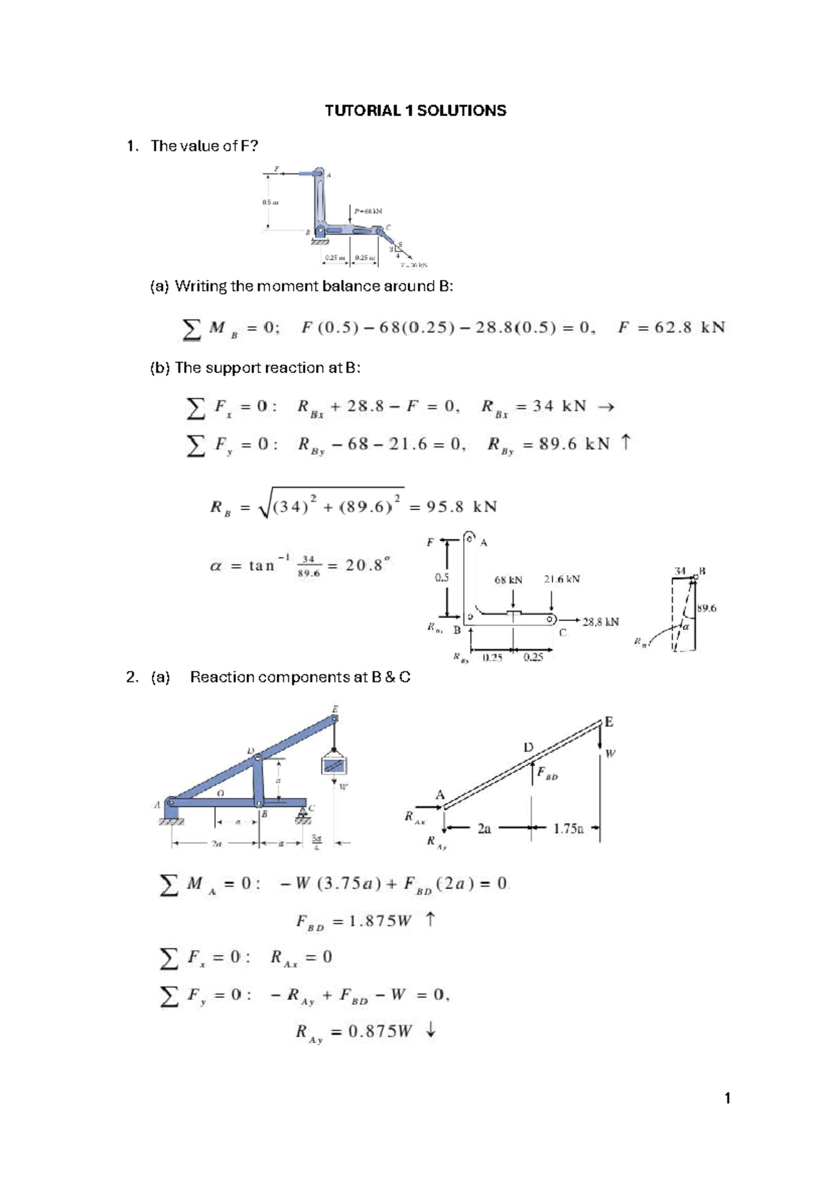 Tutorial 1 Solutions - this can be helpfull - MED260s - TUTORIAL 1 ...