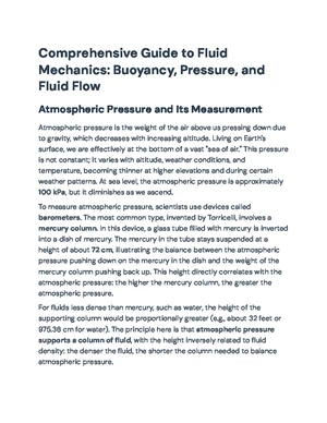 Fluid Mechanics - Study Notes & Assignments - Studocu