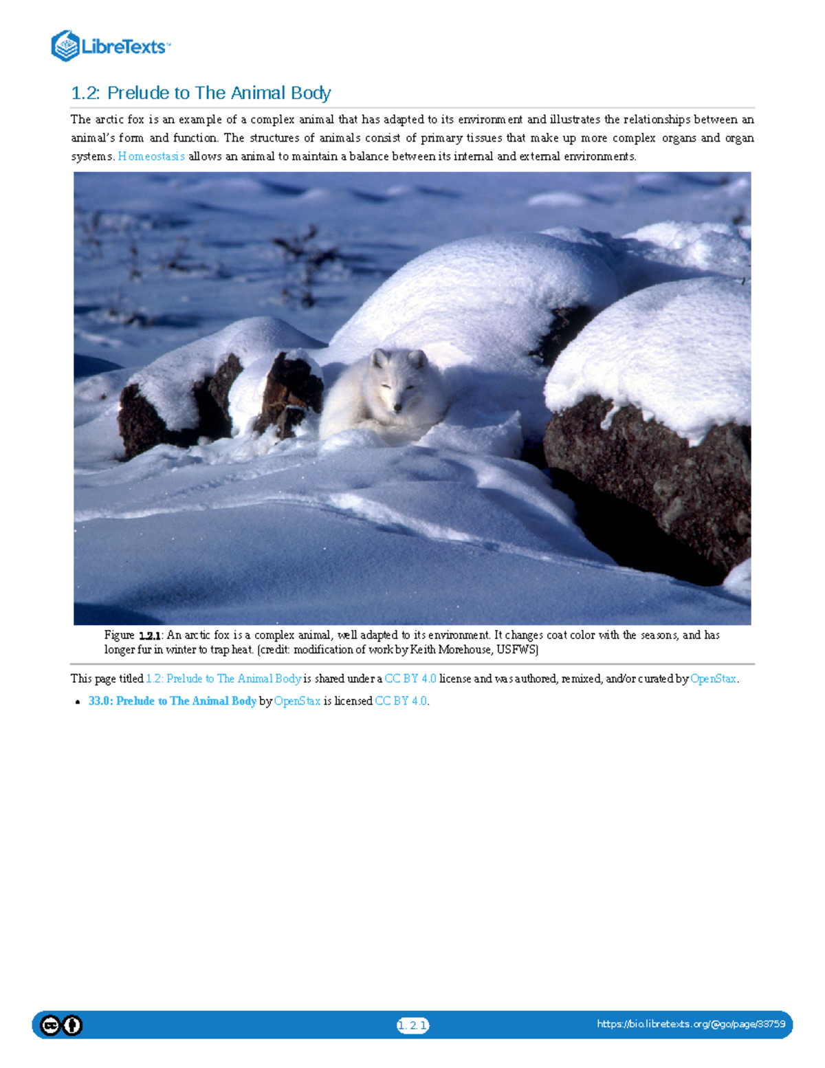 1.2: Prelude to The Animal Body - Adaptations of the Arctic Fox - Studocu