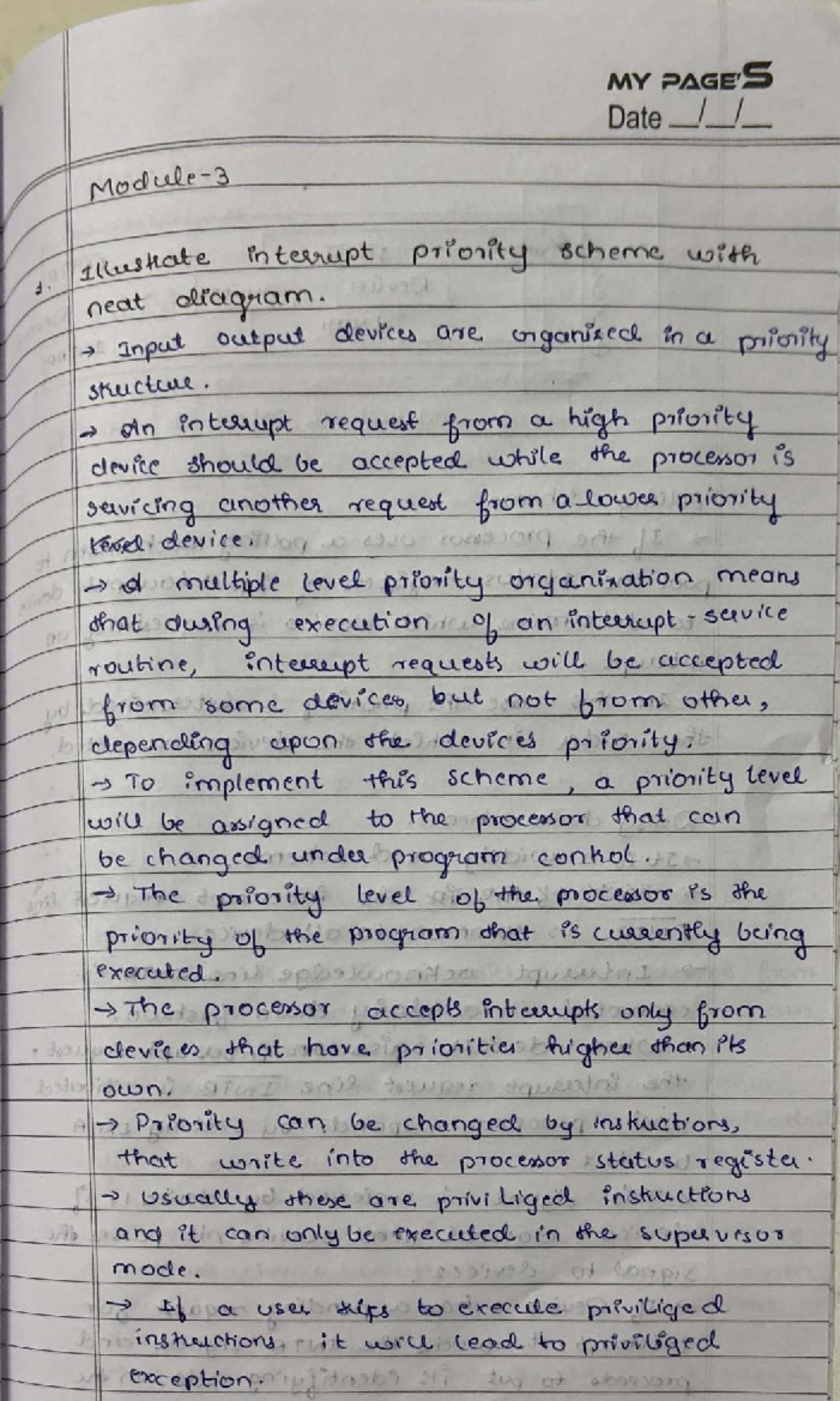 Coa Module 3 - Notes on Interrupt Priority and DMA Operations - Studocu