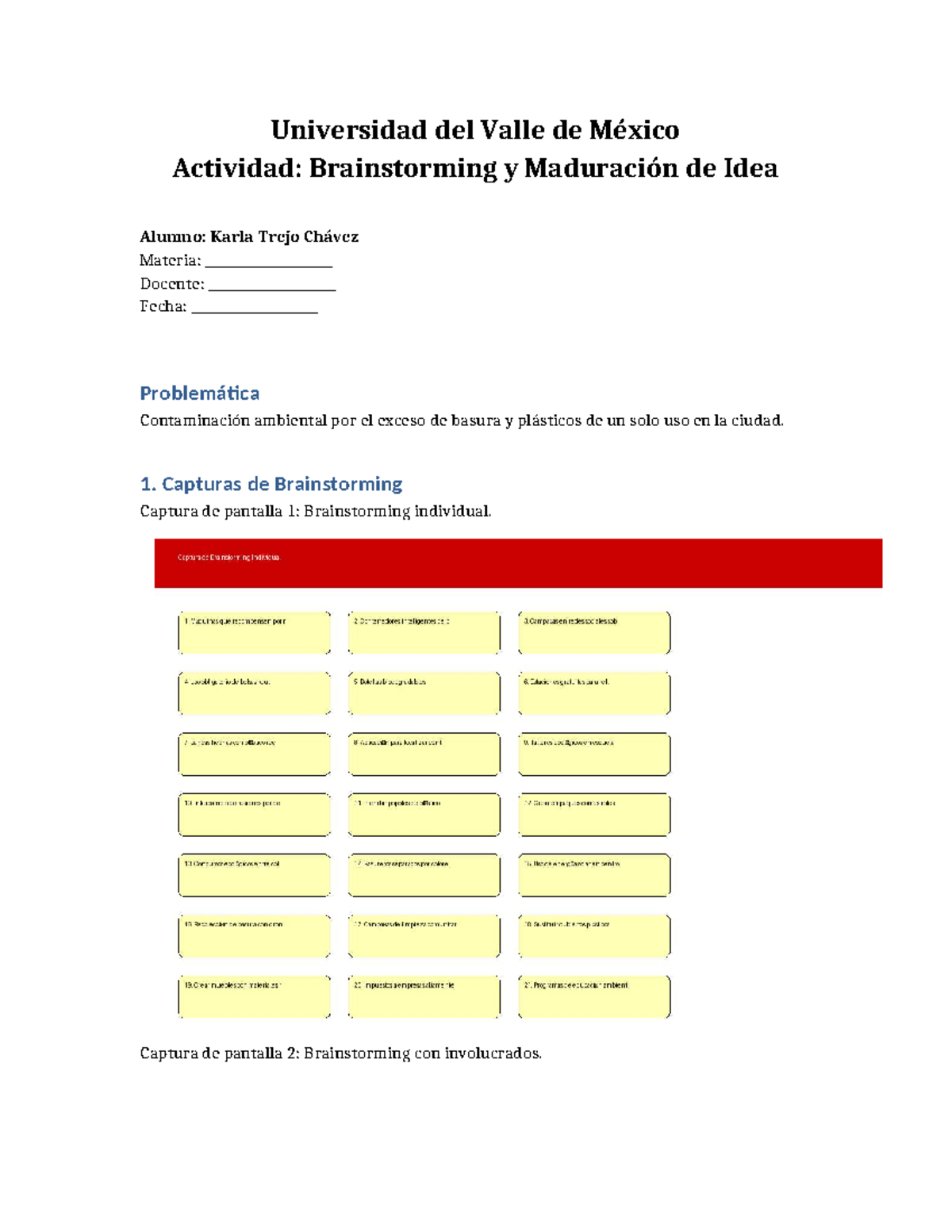 Actividad de Brainstorming UVM: Soluciones a la Contaminación Ambiental ...