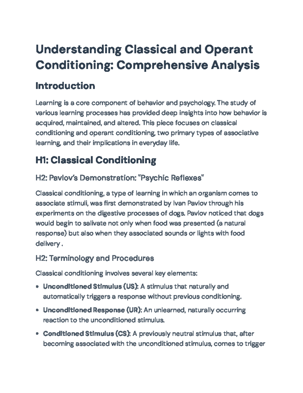 Understanding Classical & Operant Conditioning: Key Concepts ...