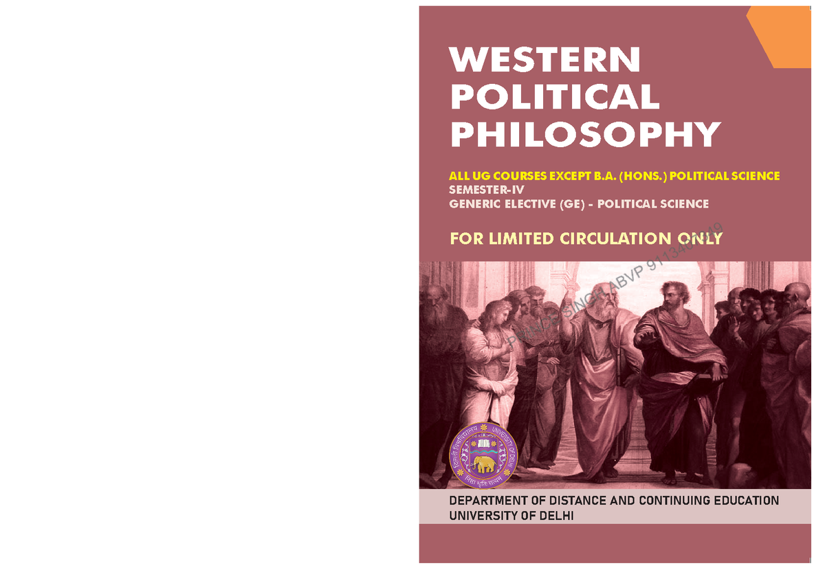 POL 101: Western Political Philosophy - Key Concepts and Thinkers - Studocu