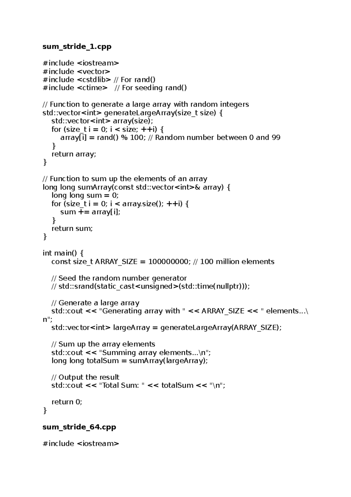 CS3210 Tutorial 1: Random Array Generation and Summation - Studocu