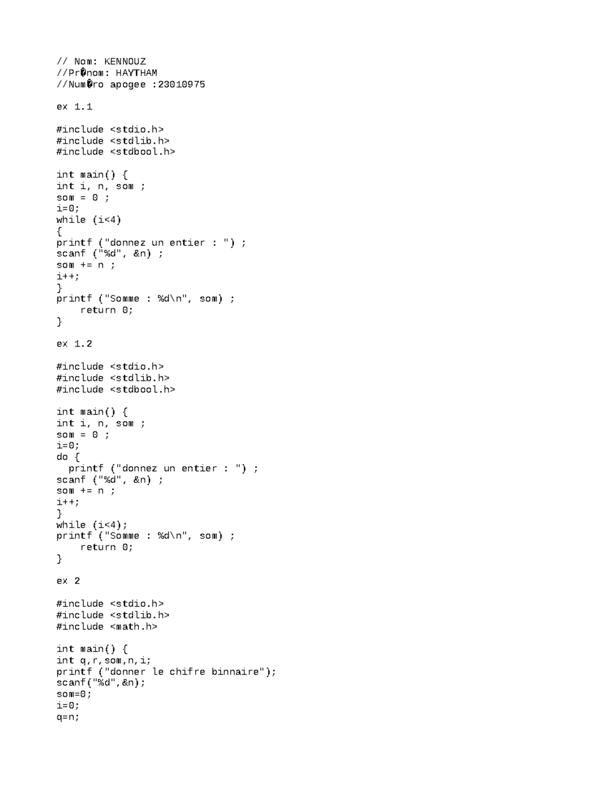 TP3 - C Programming Exercises for Beginners in Programming - Studocu