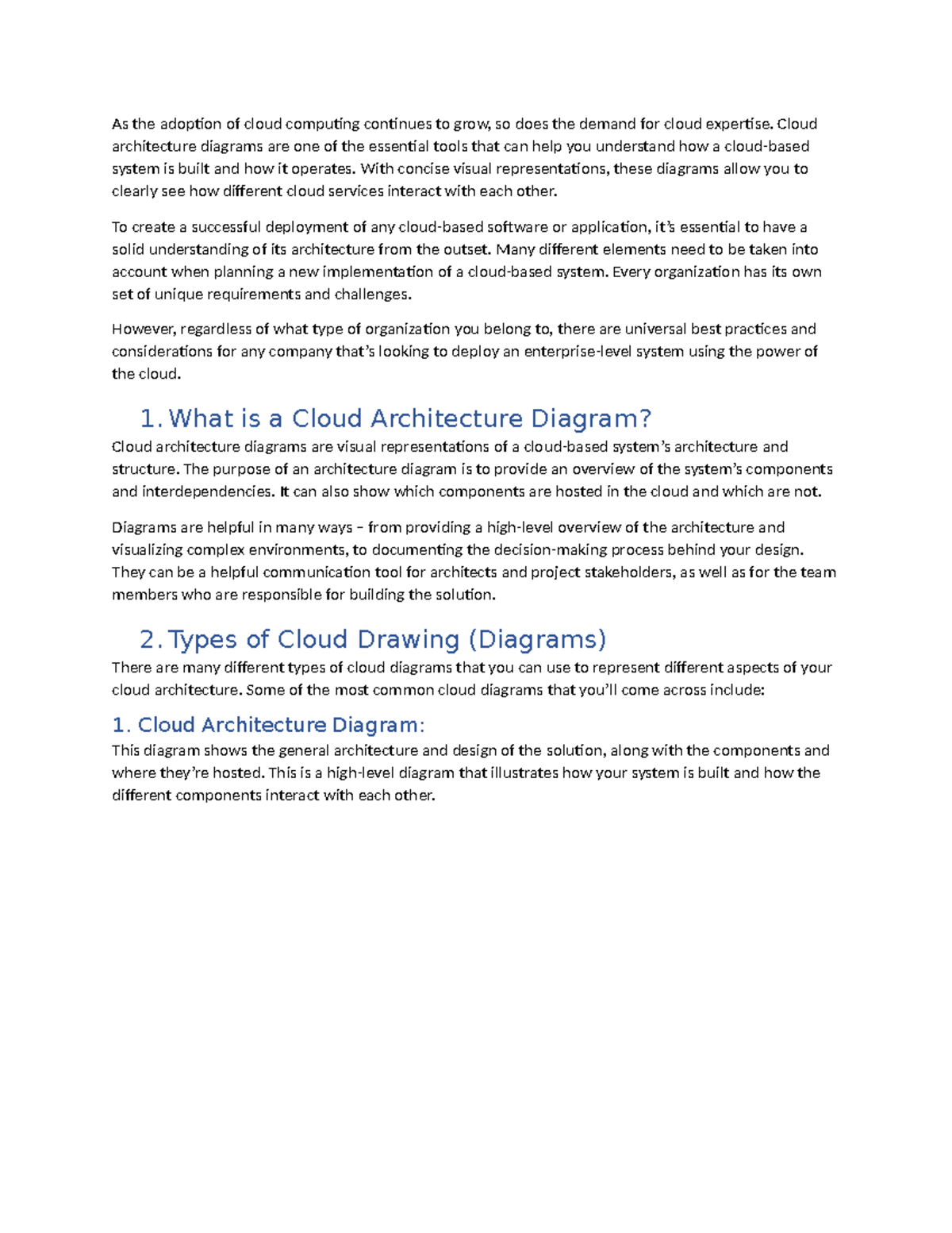 Cloud Diagrams 2 Activity: Understanding Cloud Architecture - Studocu