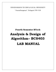 Analysis & Design of Algorithms - BCS401 - VTU - Studocu