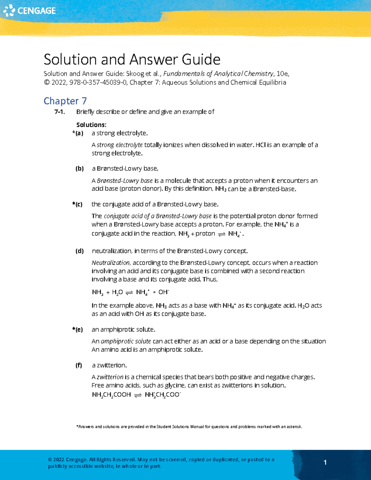 Skoog FAC 10e SAG Ch07 Final Exam Solutions and Equilibria Guide - Studocu