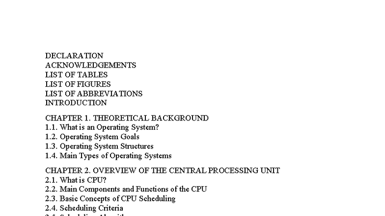 Operating Systems and CPU Scheduling: A Comprehensive Study - Studocu