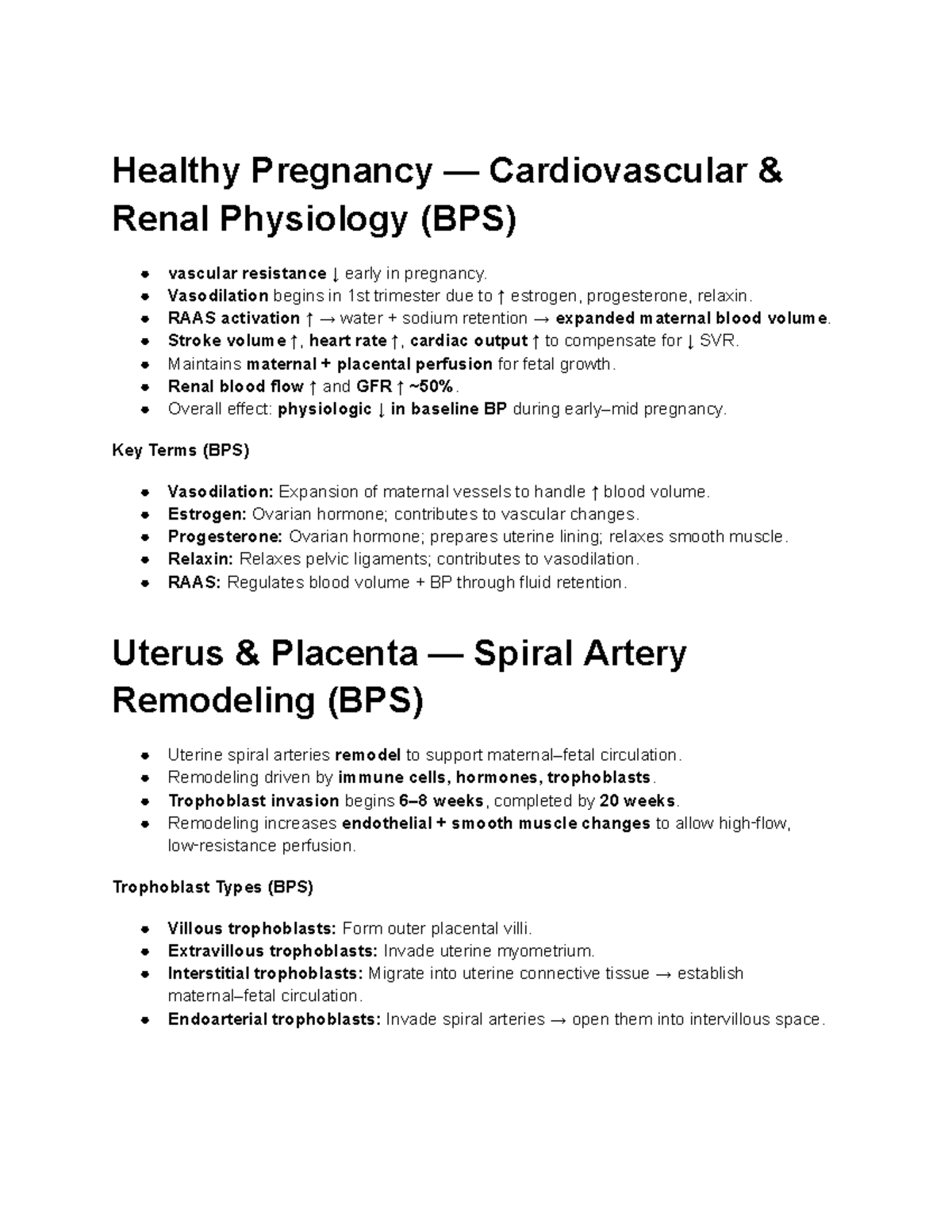 OB Hypertensive Disorders: Cardiovascular & Renal Physiology Insights ...
