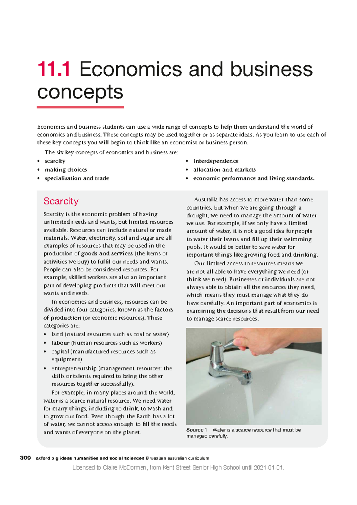 Economics and Business Concepts: Key Ideas and Tools for Inquiry - Studocu