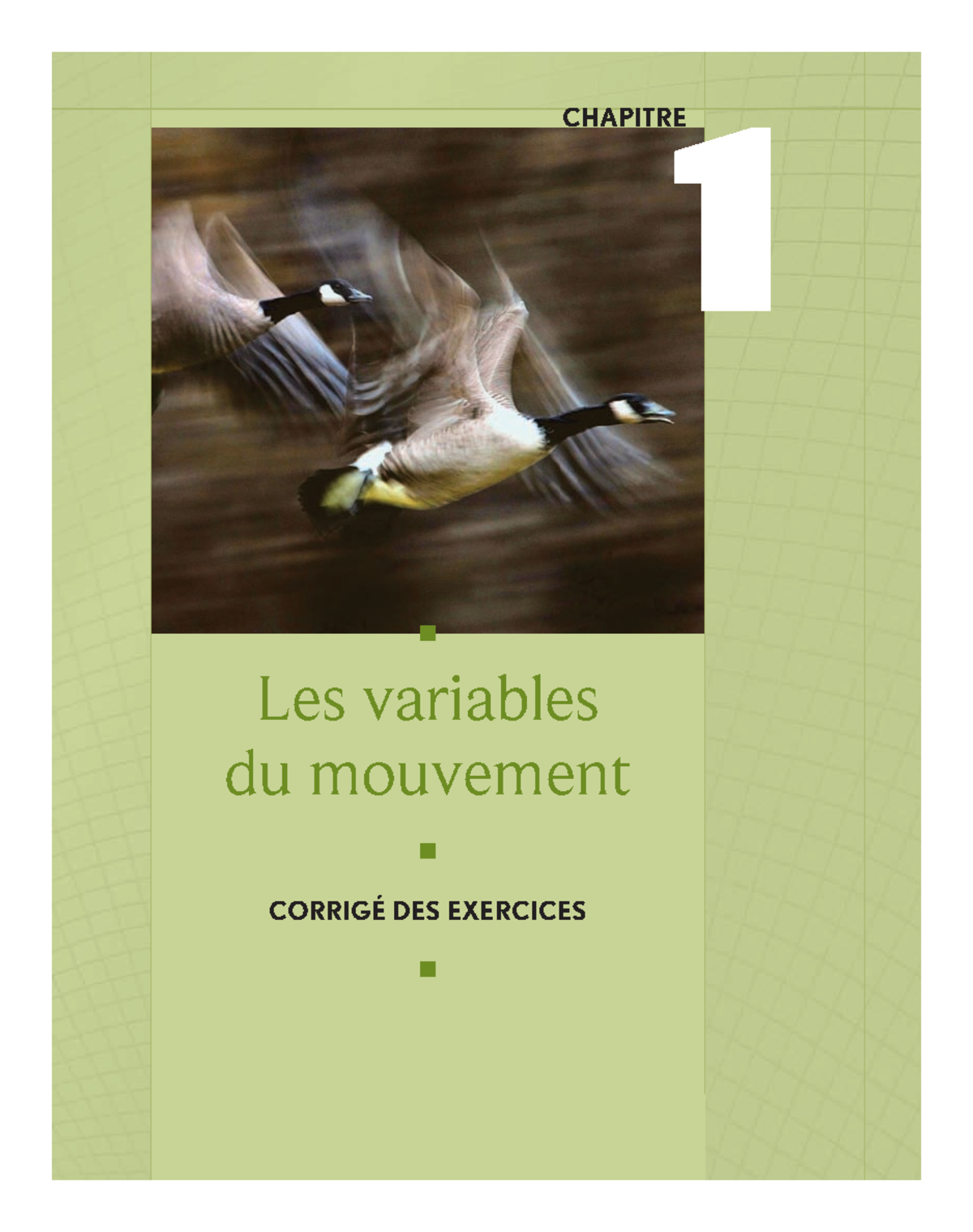M1 2 - Notes de cours sur les variables du mouvement et exercices - Studocu
