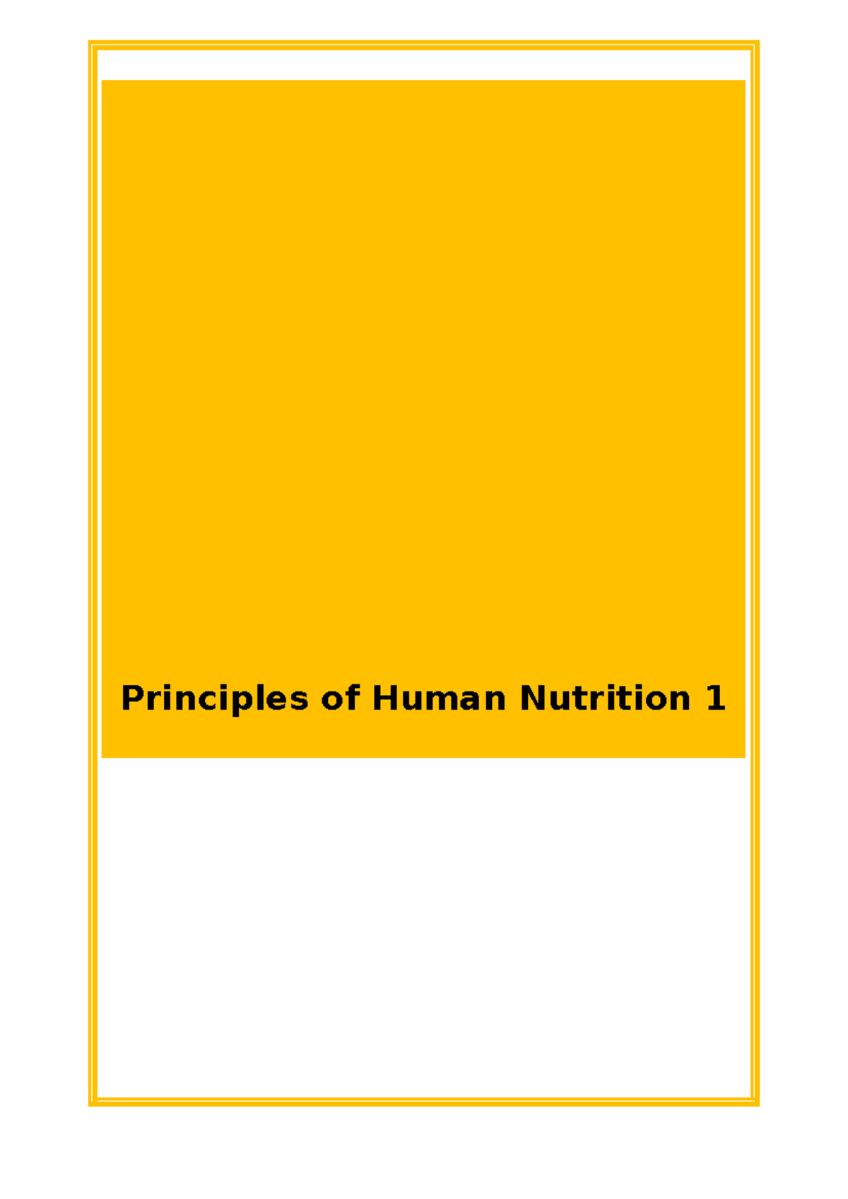 DIP Principles of Human Nutrition: Key Concepts and Abbreviations - Studocu