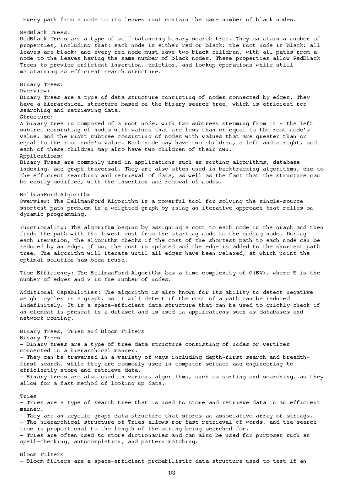 Adv. Data Structures and Algorithms 2 - Every path from a node to its ...