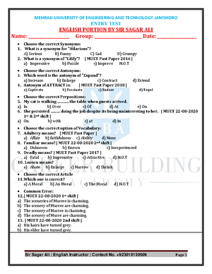Muet 16 (Full) with keys - Past Paper For entry test - Studocu