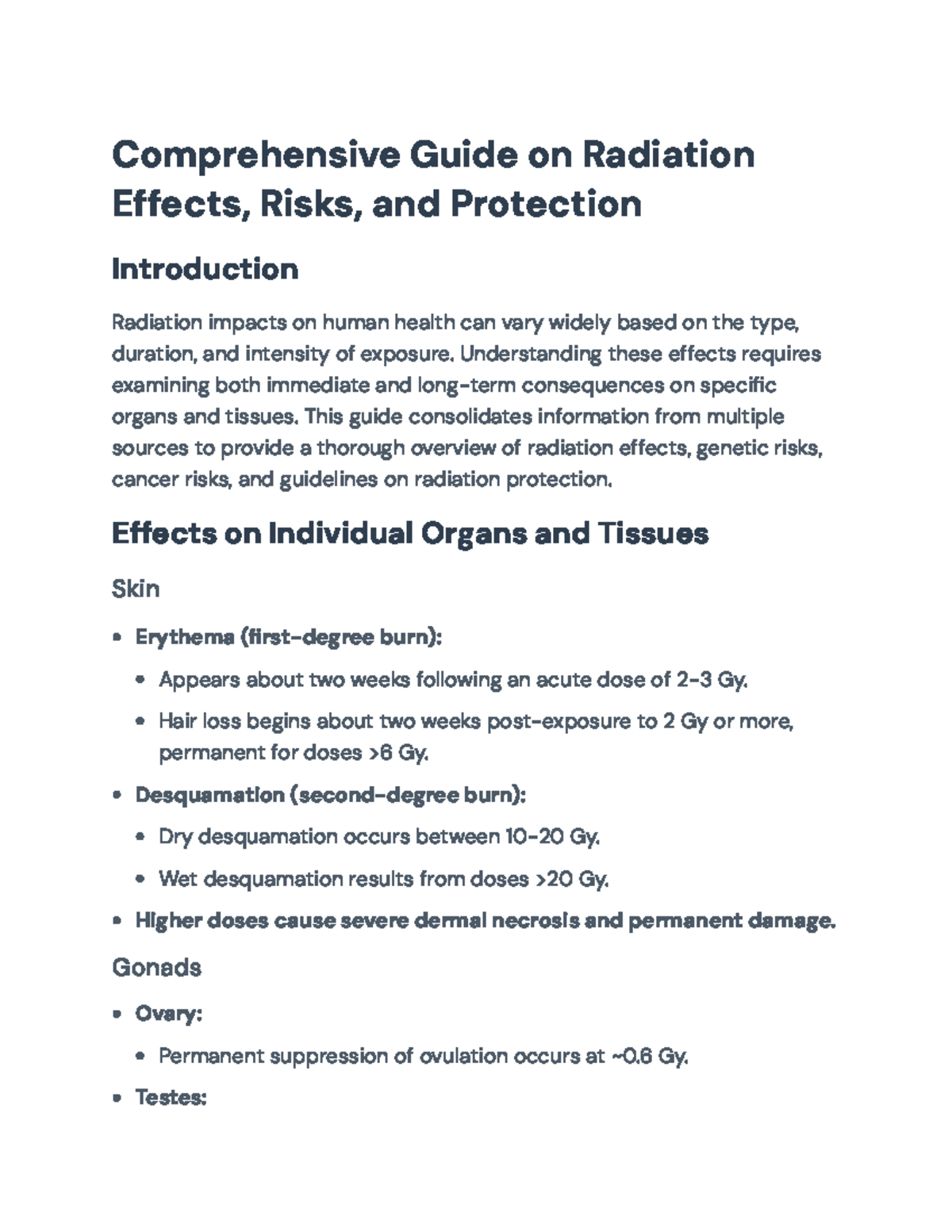 Comprehensive Guide on Radiation Effects, Risks, and Protection ...