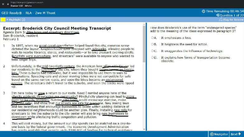 RLA 3: Broderick City Council Meeting on Transportation Solutions - Studocu