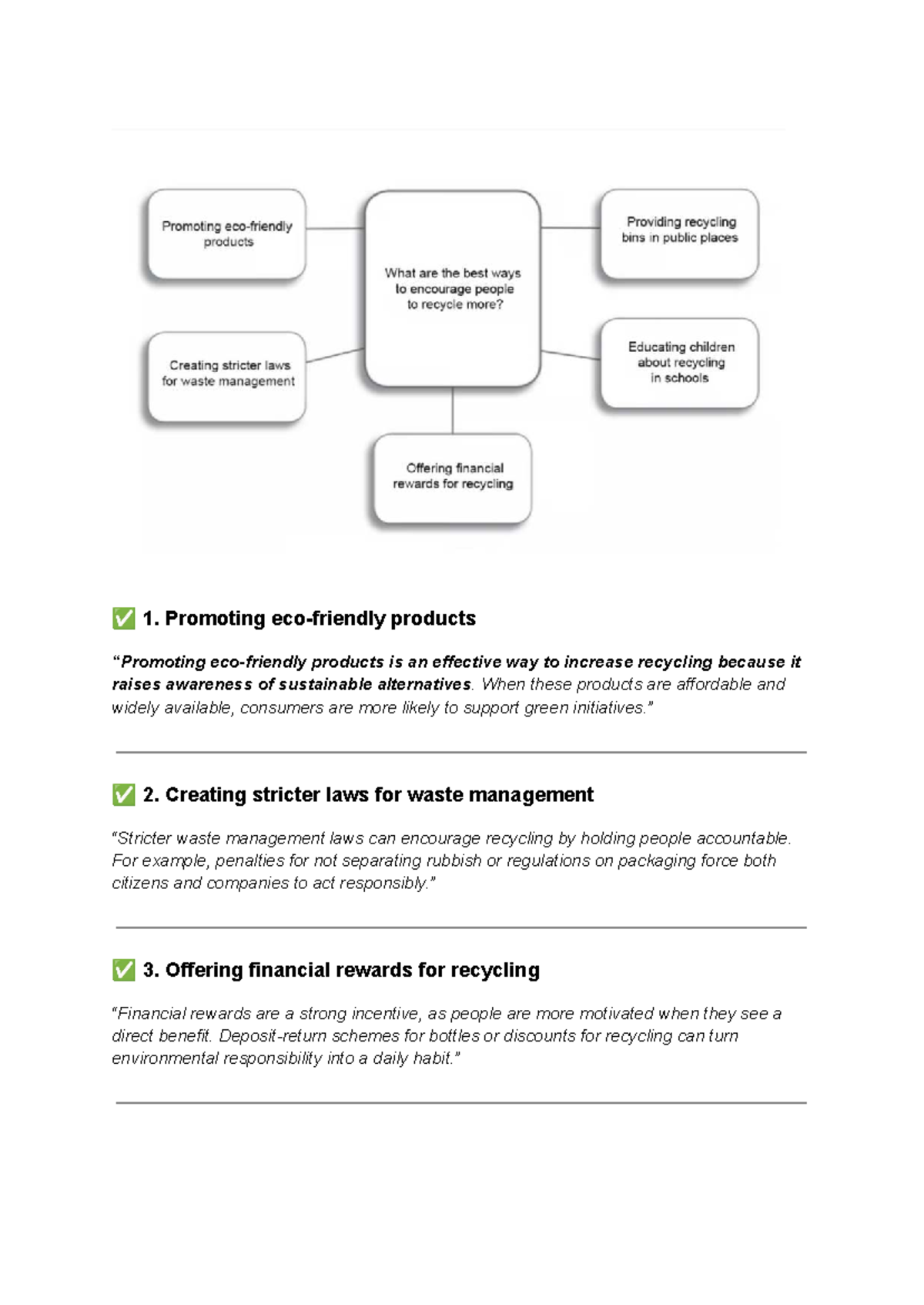 Strategies for Promoting Recycling and Sustainability in Society - Studocu
