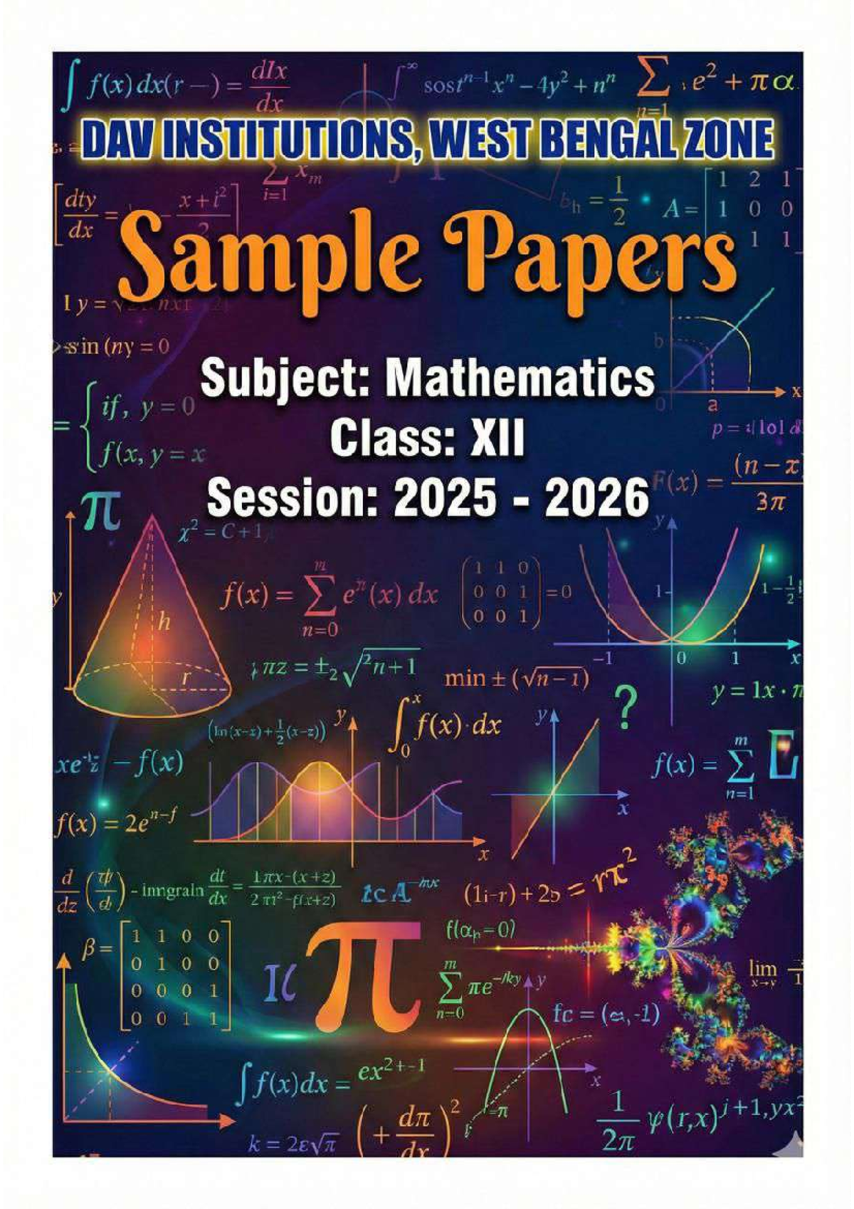 Zonal Sample Question Paper (SQP) for Mathematics Class 12 - DAV IIT ...