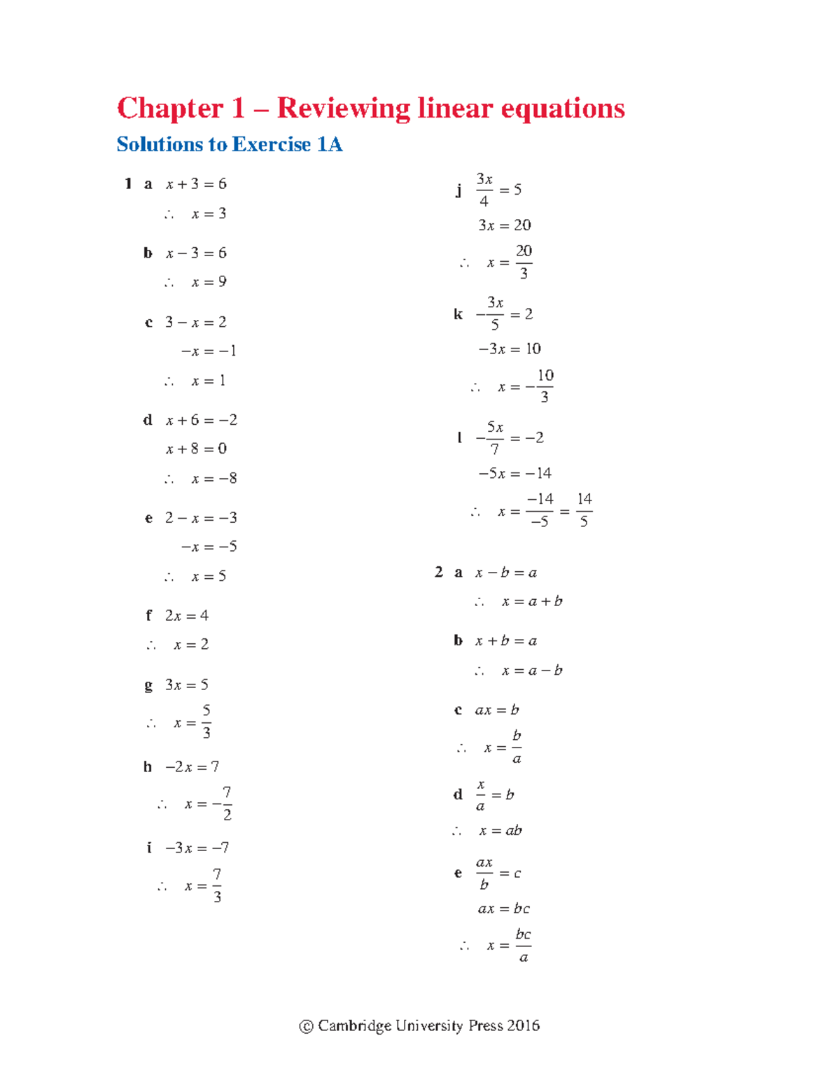Math Methods AC Year 11 - Chapter 1 Worked Solutions - Studocu