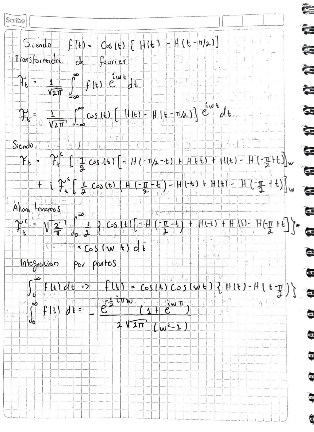 Transformada de Fourier d - Analisis de nucleos - Scribe Siendo flt ...