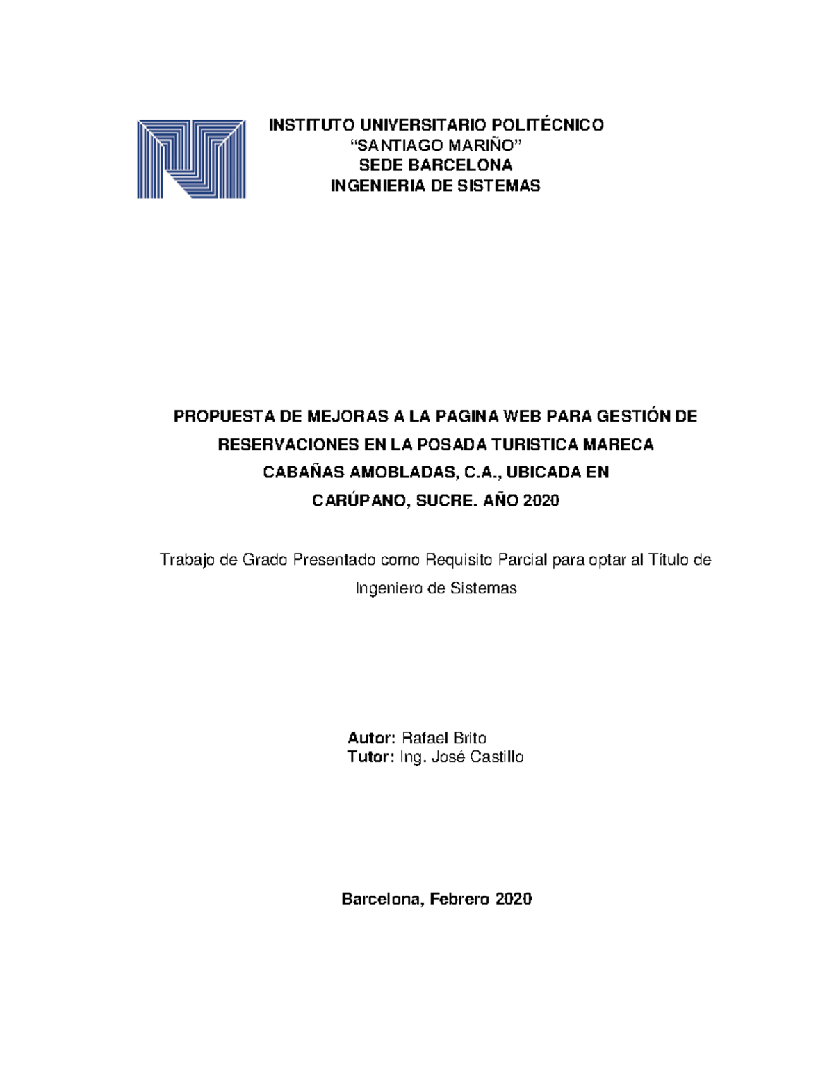 Propuesta de Mejora para la Página Web de Reservaciones - IUPSM - Studocu