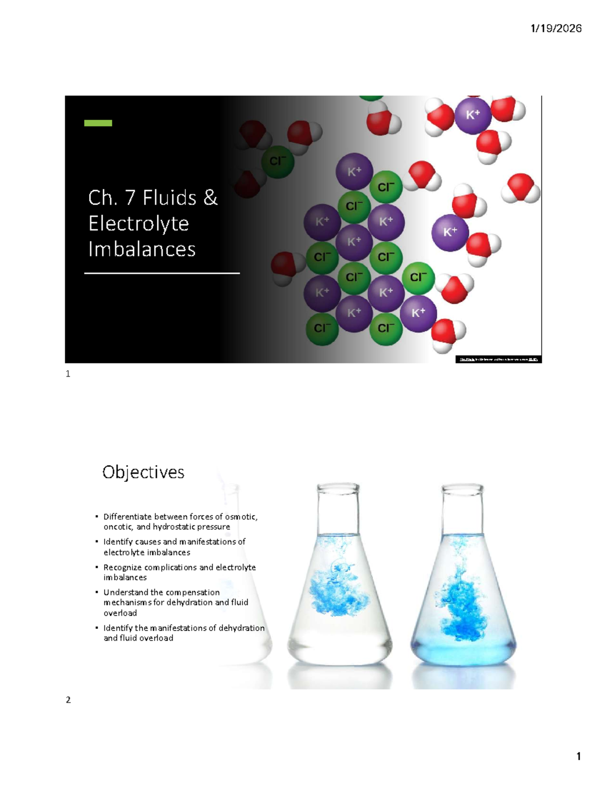 Notes - Ch. 7: Fluid and Electrolyte Imbalances - Studocu