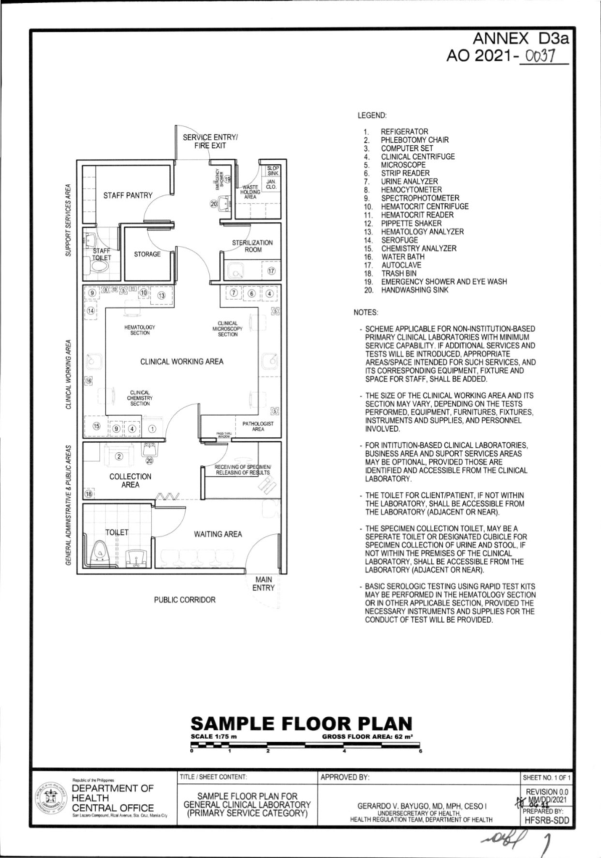 Sample Floor Plan for General Clinical Laboratory (GCL 8) - Studocu