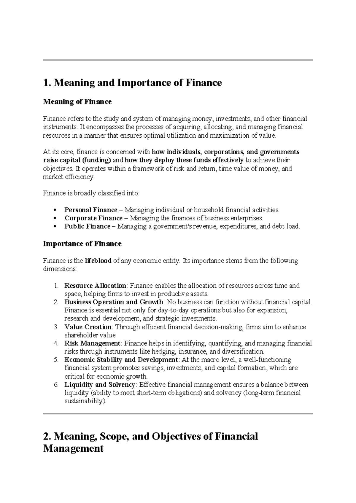 Financial Management: Meaning, Importance, and Key Concepts - Studocu