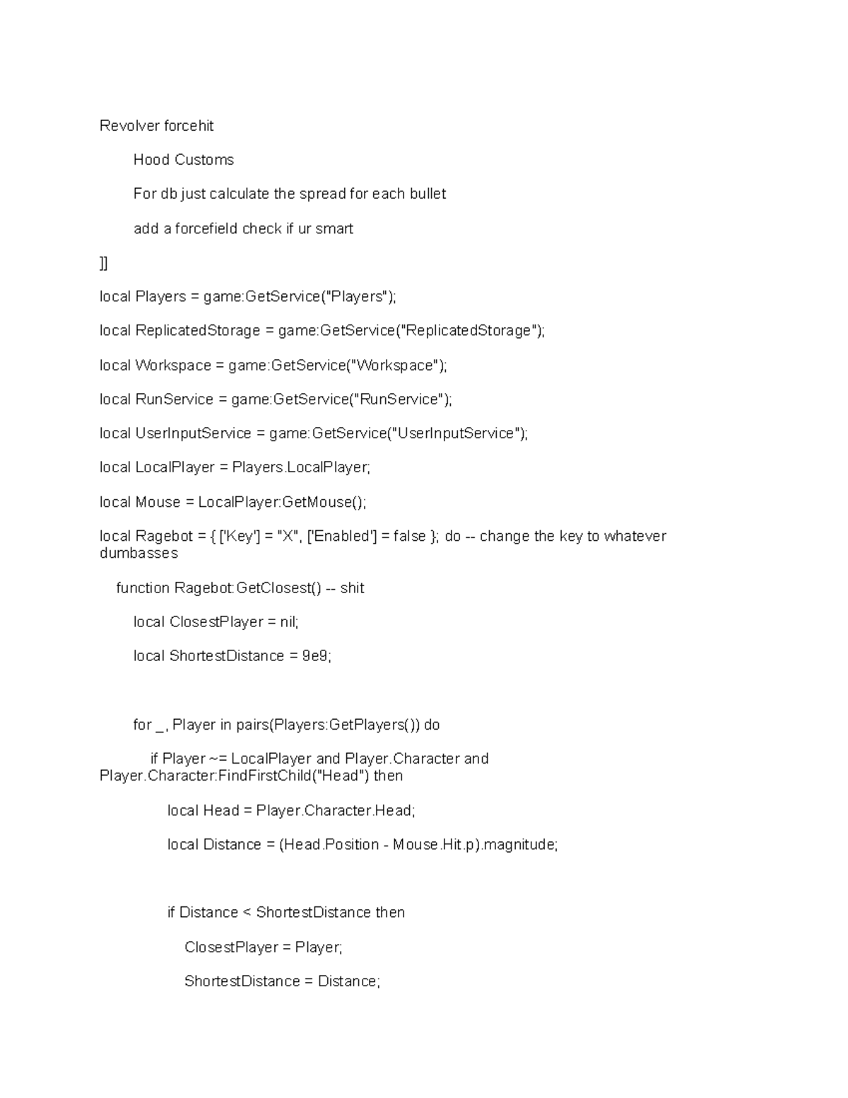 Ragebot Script Guide - CSE-2211211 - Studocu