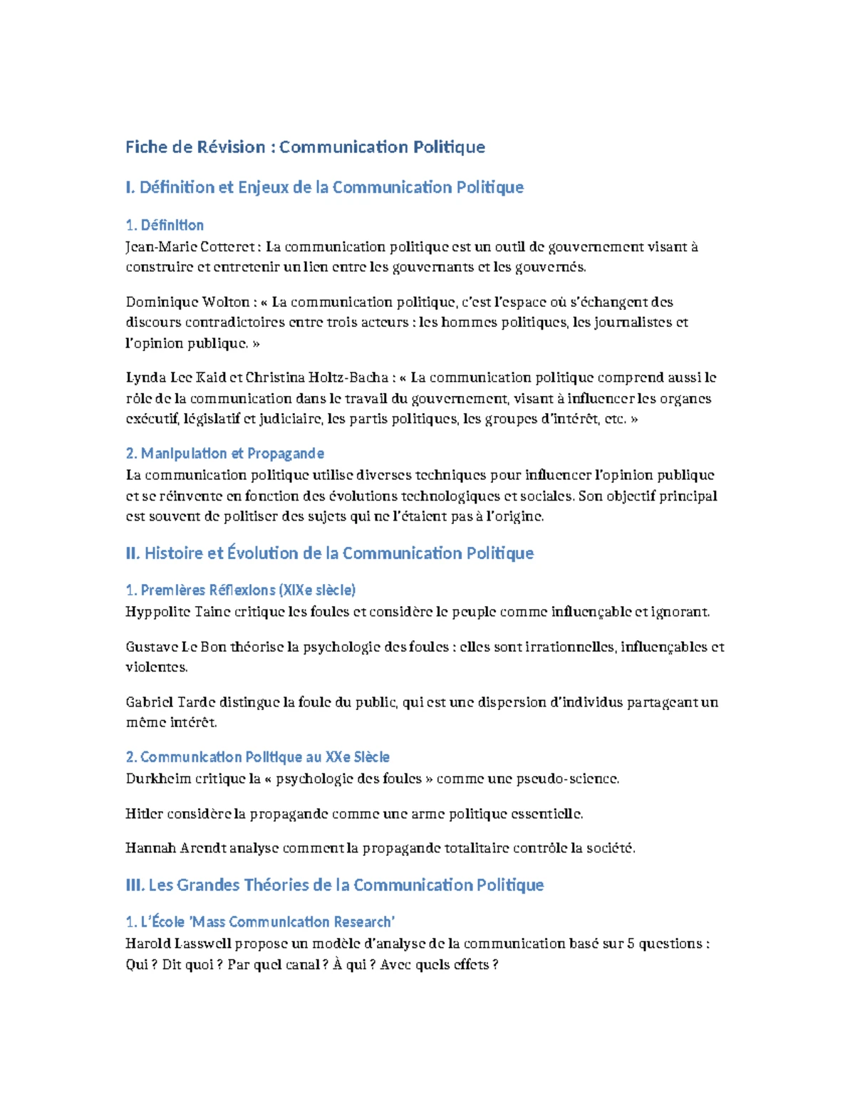 Cours Complet de Communication Politique - Politique et Démocratie ...