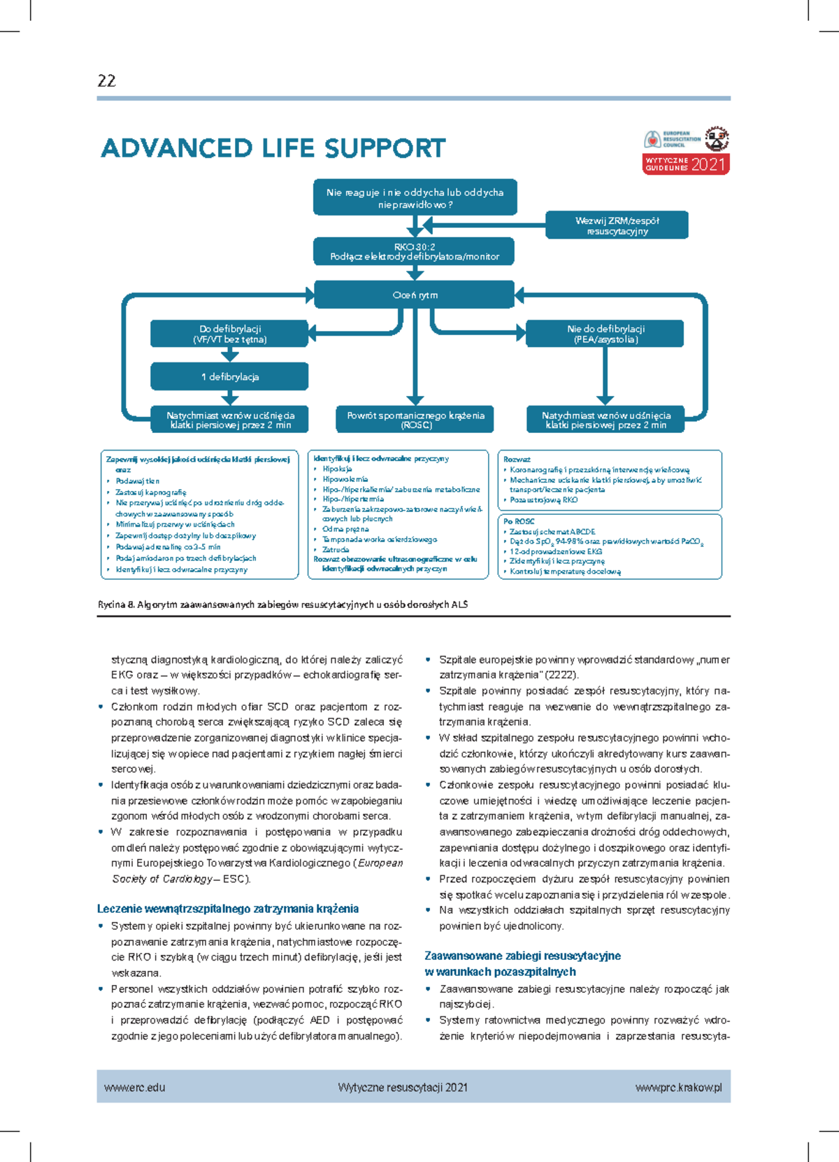 Wytyczne-ERC-2021: Zaawansowane Zabiegi Resuscytacyjne w Europie - Studocu