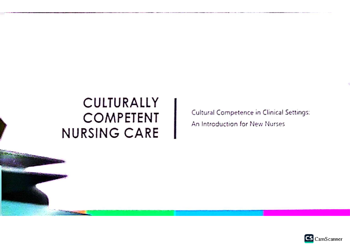 CULTURALLY COMPETENT NURSING CARE: Understanding Culture in Healthcare ...