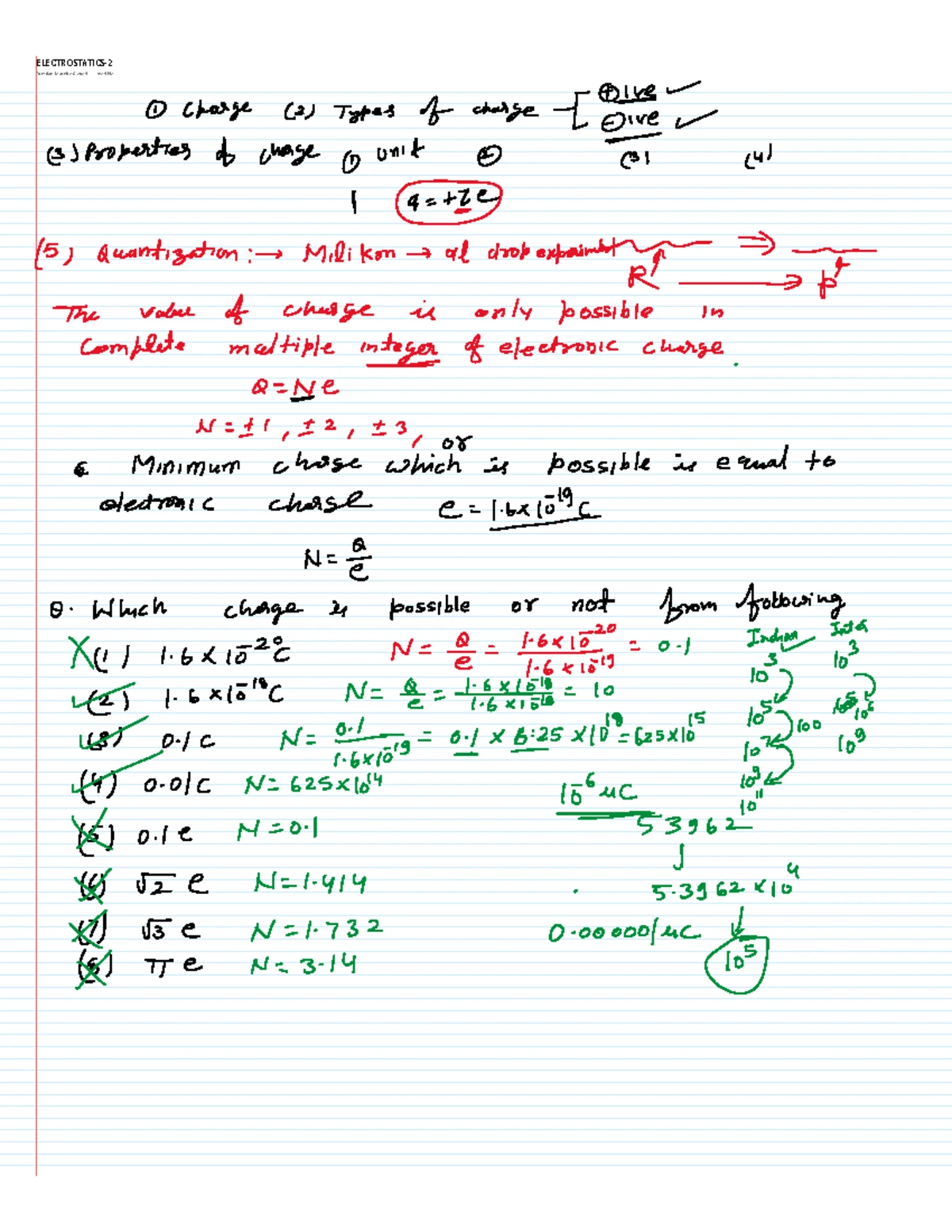 ELEC 101: Class Notes 3 on Electric Charges and Fields - Studocu