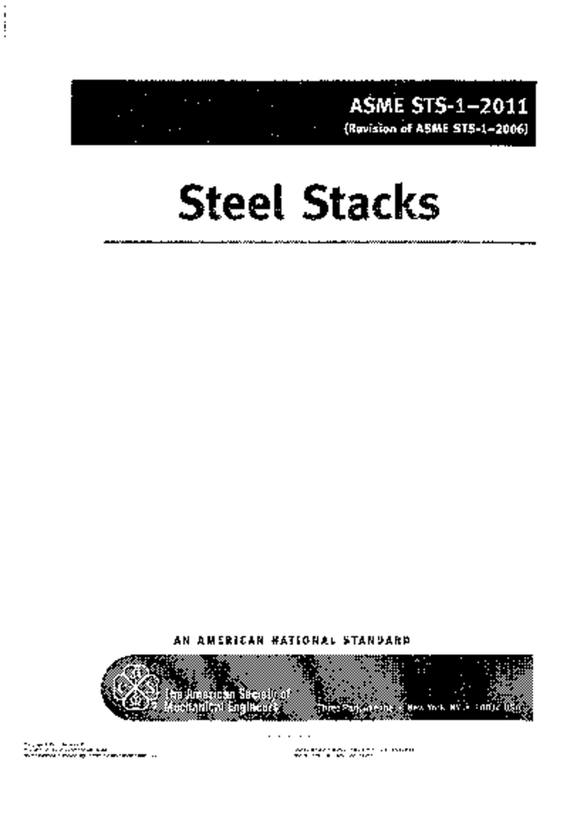 ASME STS 1 2011 - Steel Stacks Design Standards Overview - Studocu