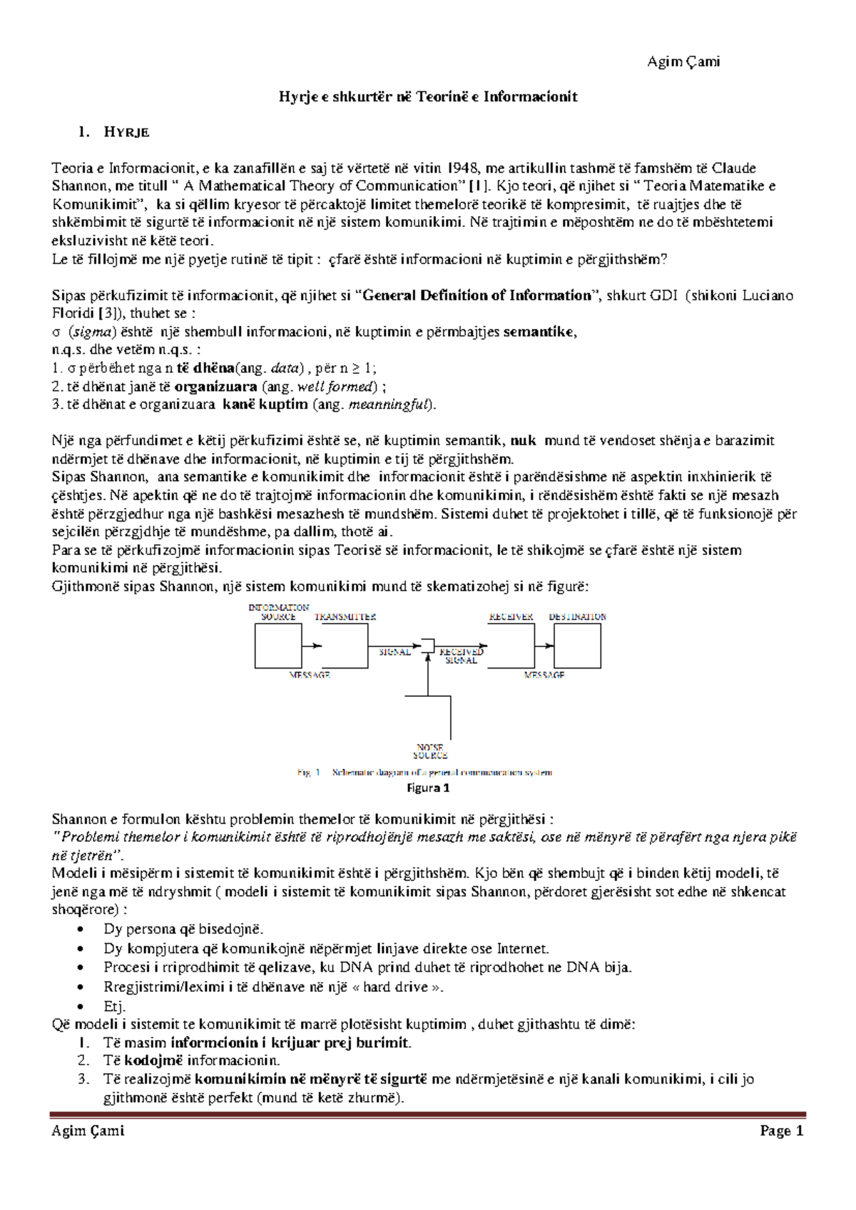 Hyrje në Teorinë e Informacionit 1: Shembuj dhe Ushtrime TI.1-TI.20 ...