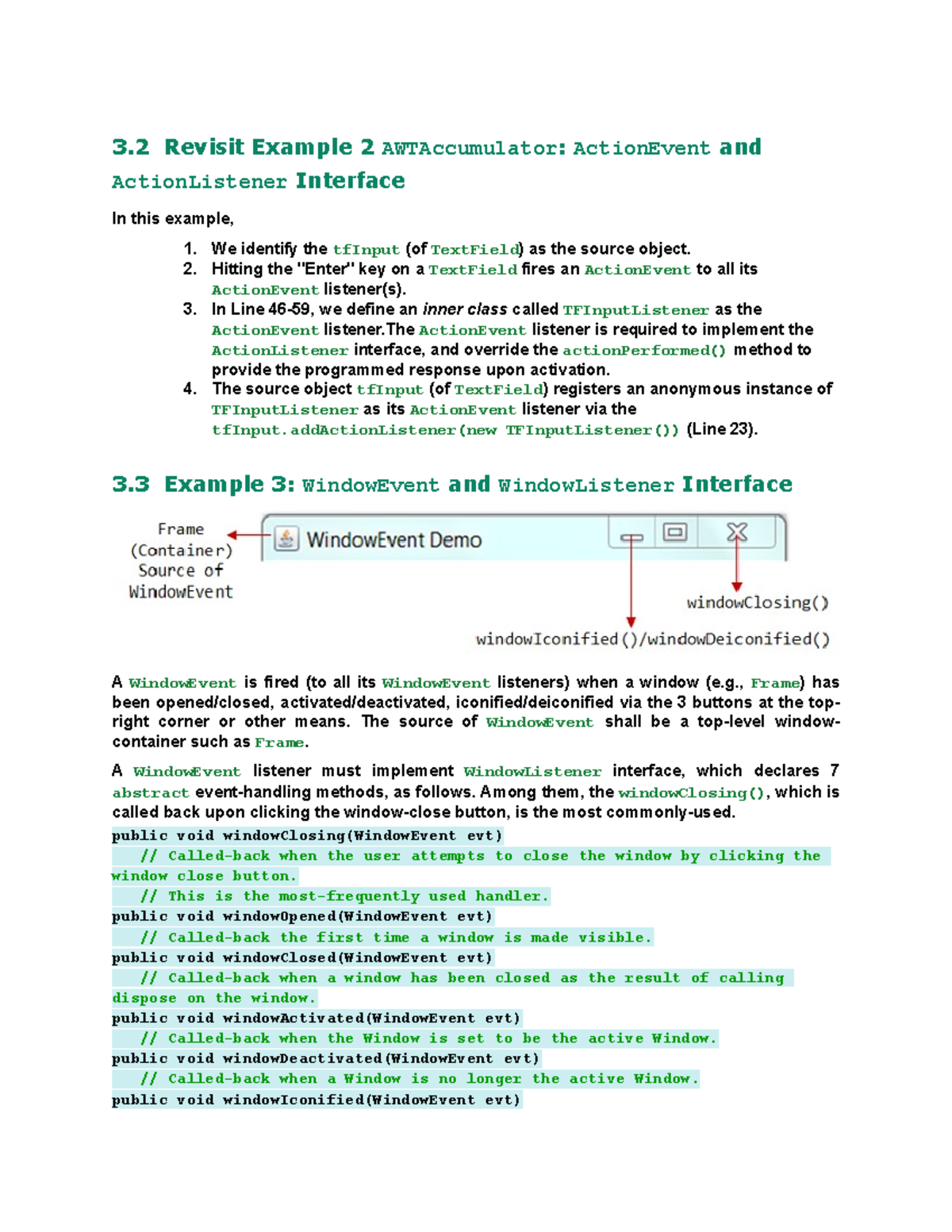 Java Programming Tutorial 36: Exploring AWT Events & Listeners - Studocu