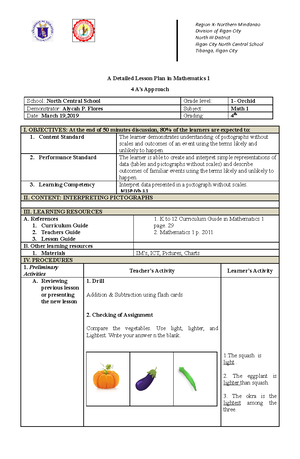 DEMO-DLP - An example of a detailed lesson plan for demo teaching - I ...
