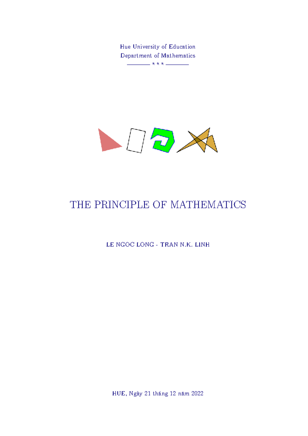 Mathematics Principles and Algebraic Structures - Tieu Hoc 1 - Studocu