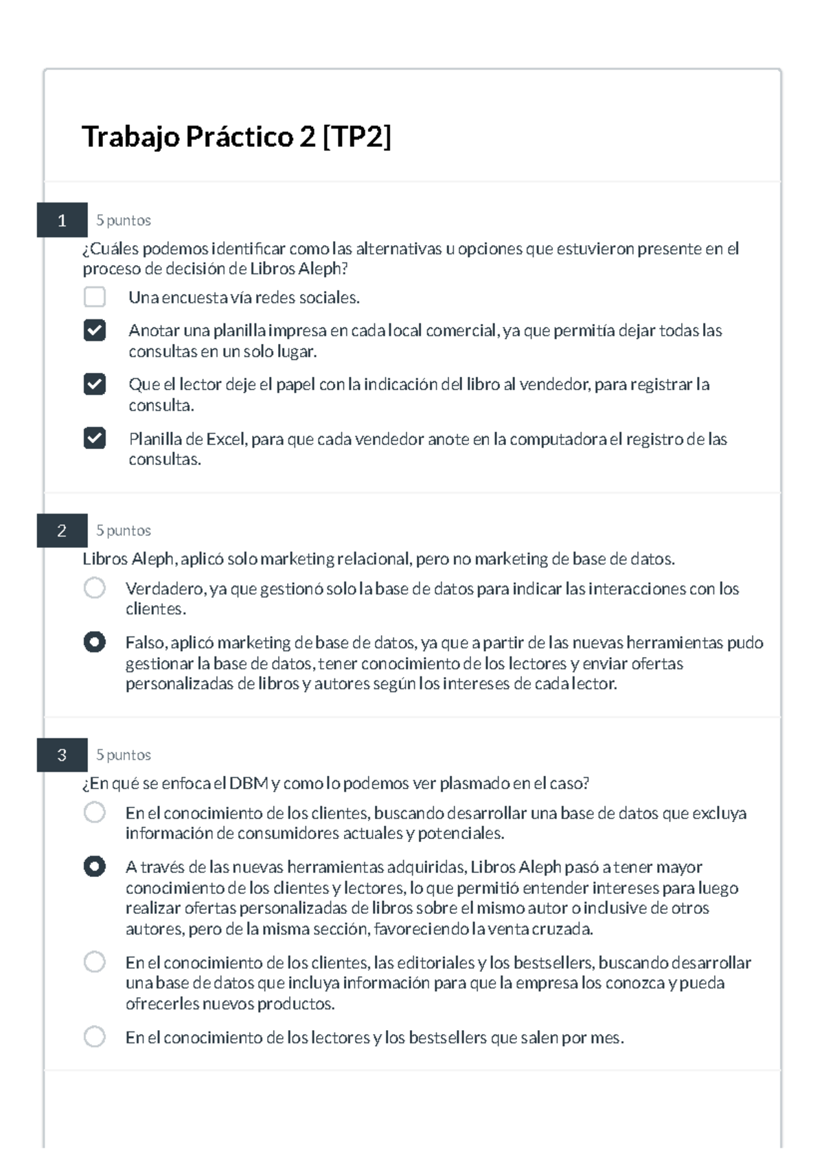 Marketing 2 TP: Identifying Key Points for 95% Success - Studocu
